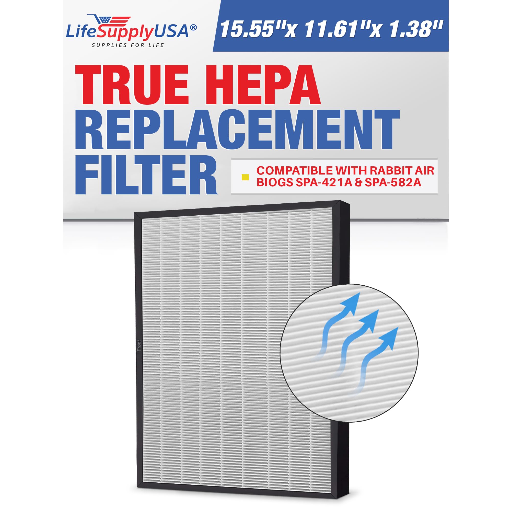 Replacement True HEPA Filter for Rabbit Air BioGS | LifeSupplyUSA