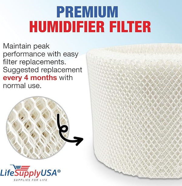 LifeSupplyUSA Humidifier Filter Replacement Wick Filter D Compatible w